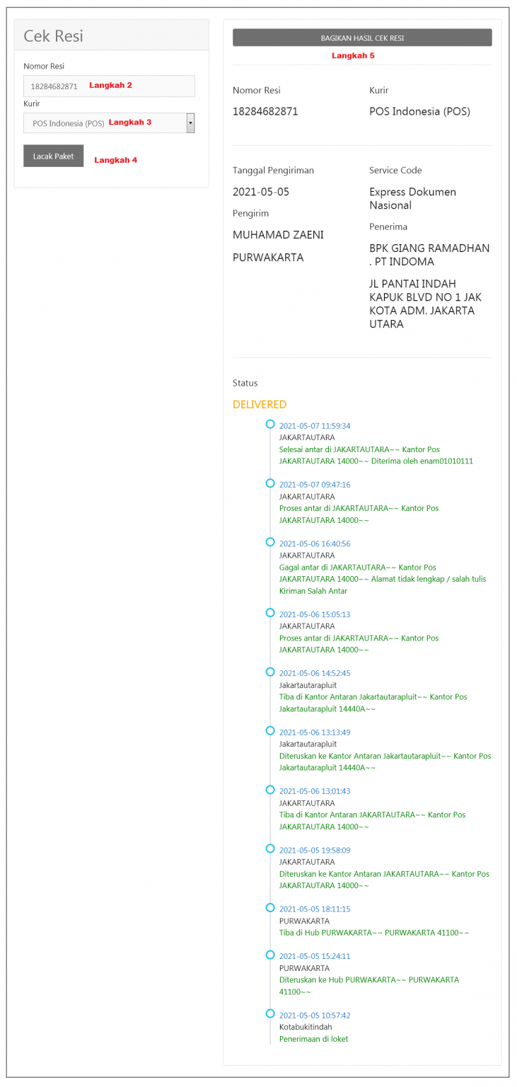 Cek Resi Pos Indonesia Mudah, Cepat dan Akurat - Cek Resi JNE, J&T, POS ...